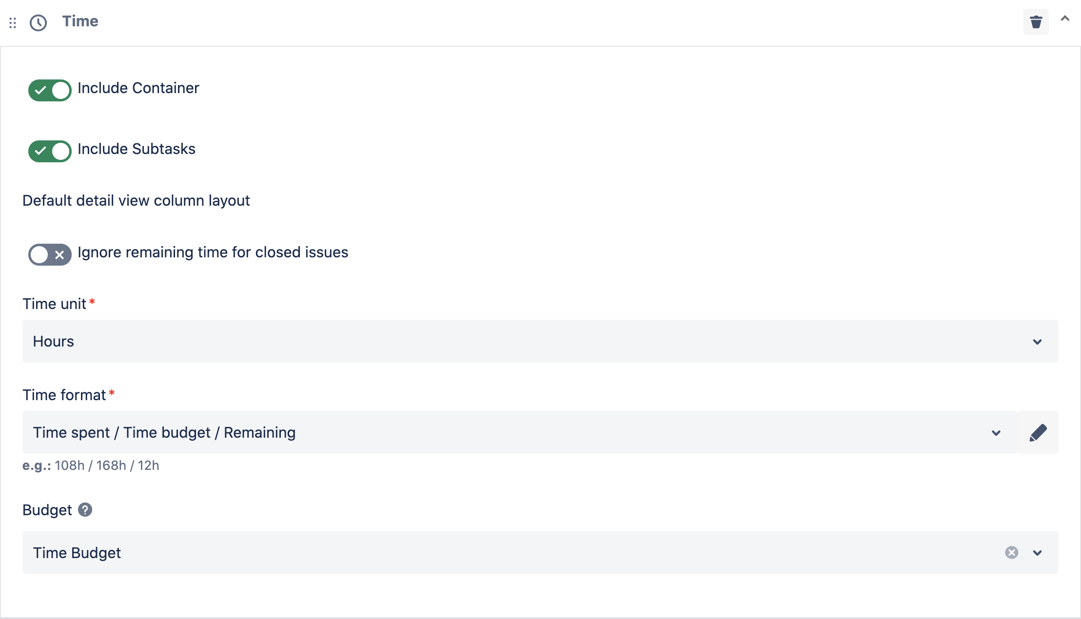 Progress Bar Configuration